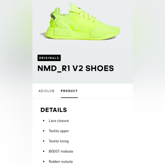 adidas | Shoes | Adidas Green Neon Color Nmd R V2 | Poshmark